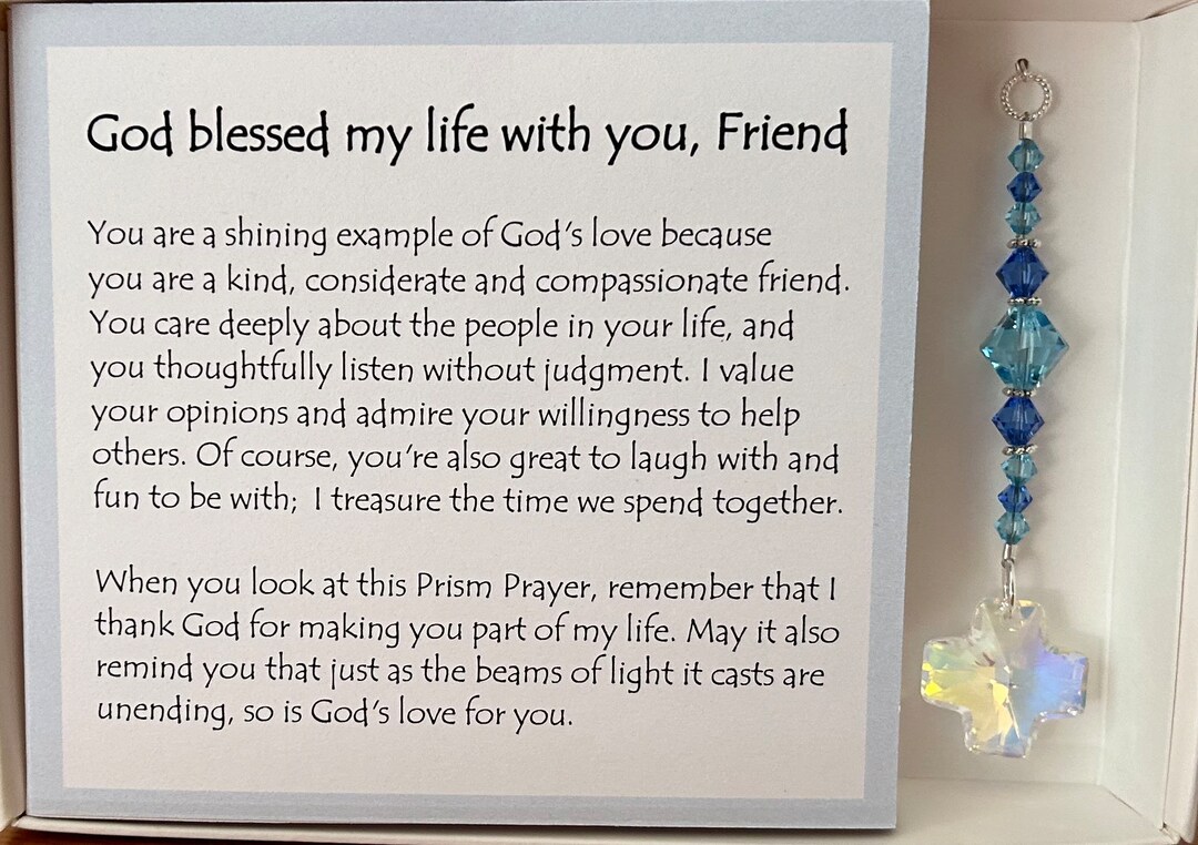 Friend Prism Prayer Suncatcher Featuring Crystal Beads - Etsy