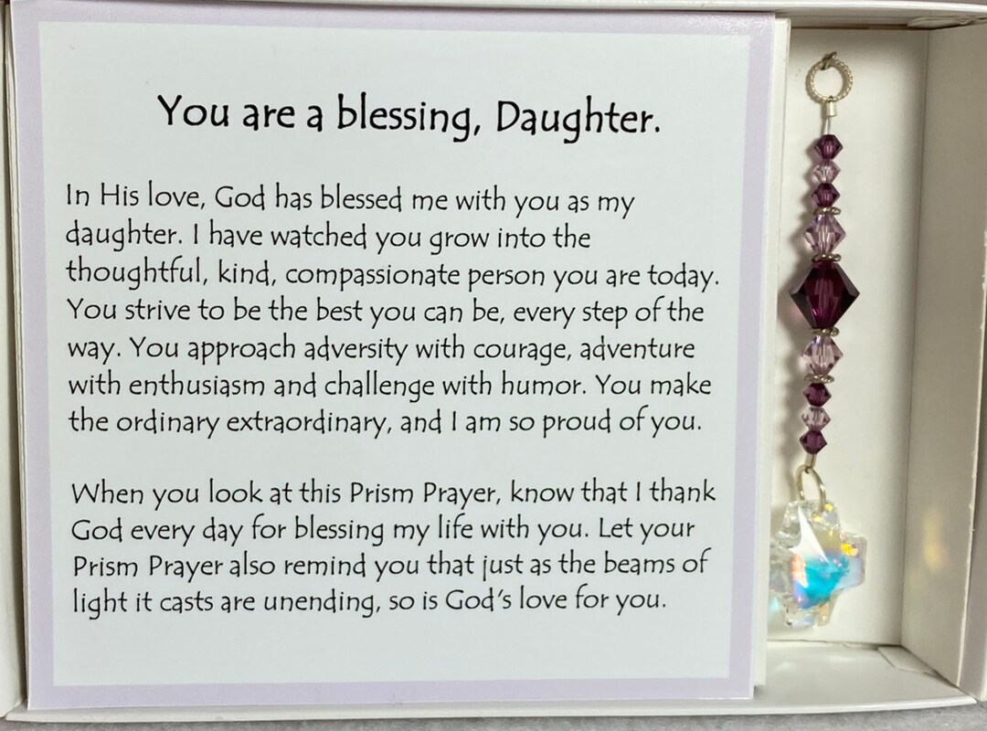 Daughter Prism Prayer Suncatcher Featuring Crystal Beads - Etsy