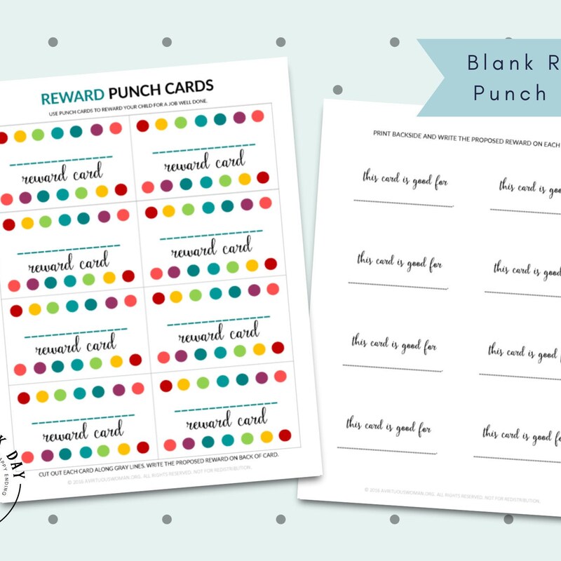 Reward Cards - Etsy