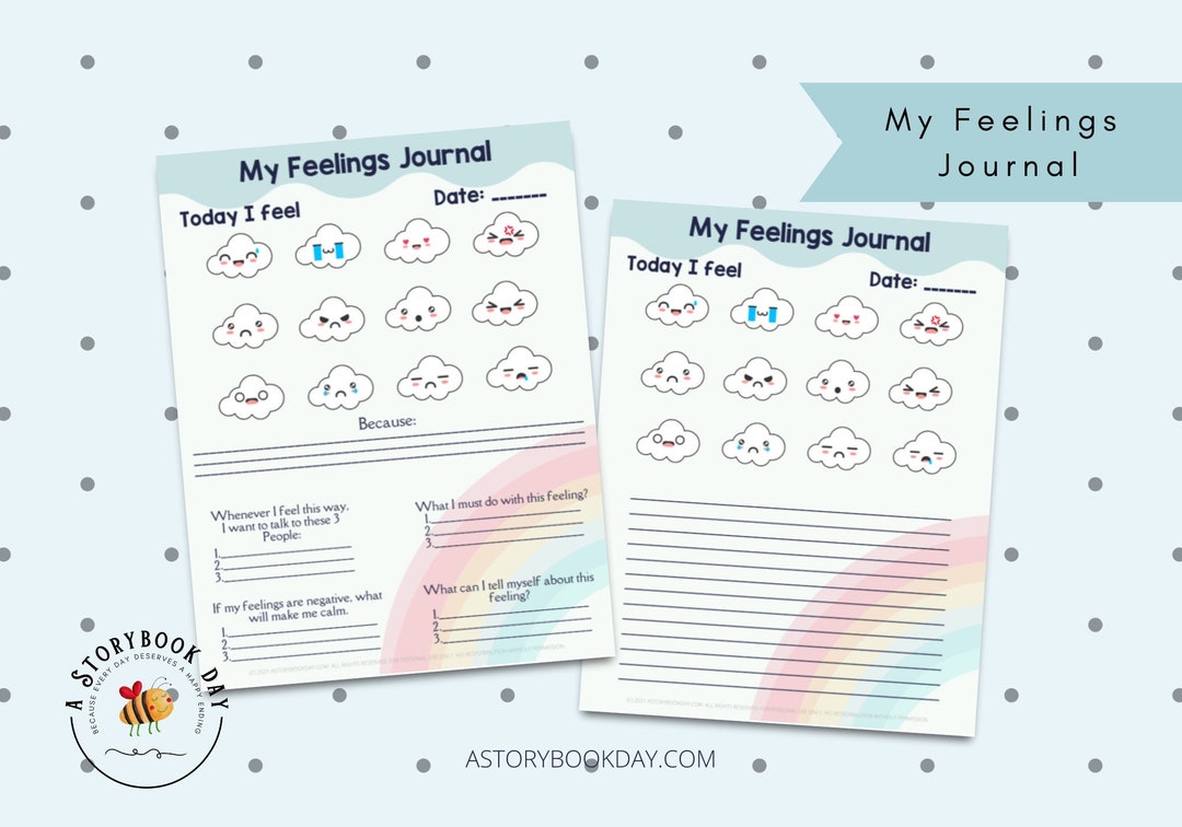 PDF: My Feelings Journal | Rainbow Emojis | PDF - Etsy