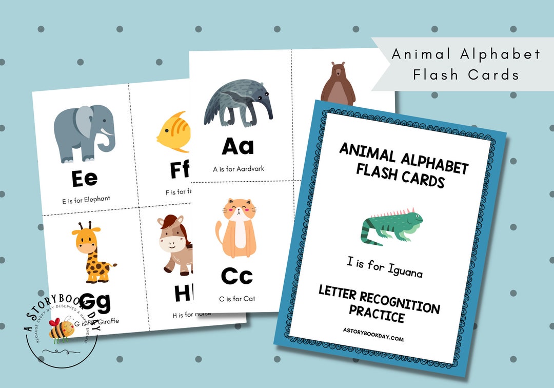 PDF: Animal Alphabet Flash Cards | Homeschool | Letter Recognition ...