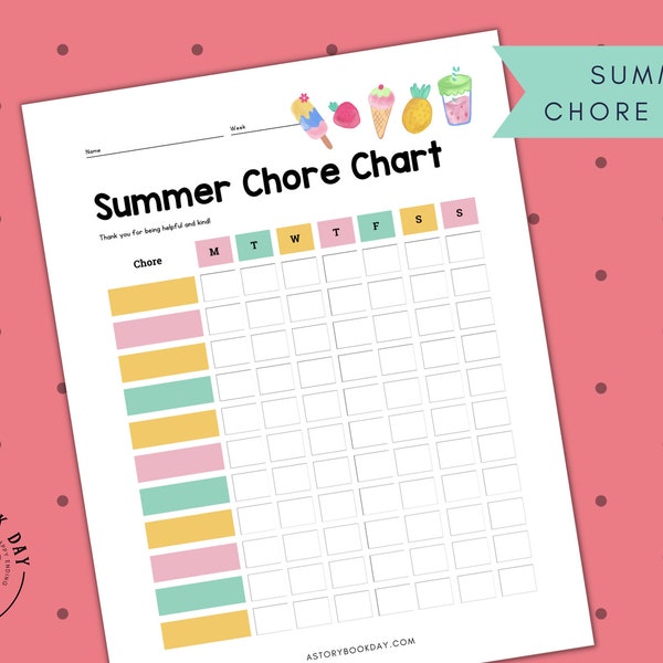 Ice Cream Reward Chart Printable - Etsy