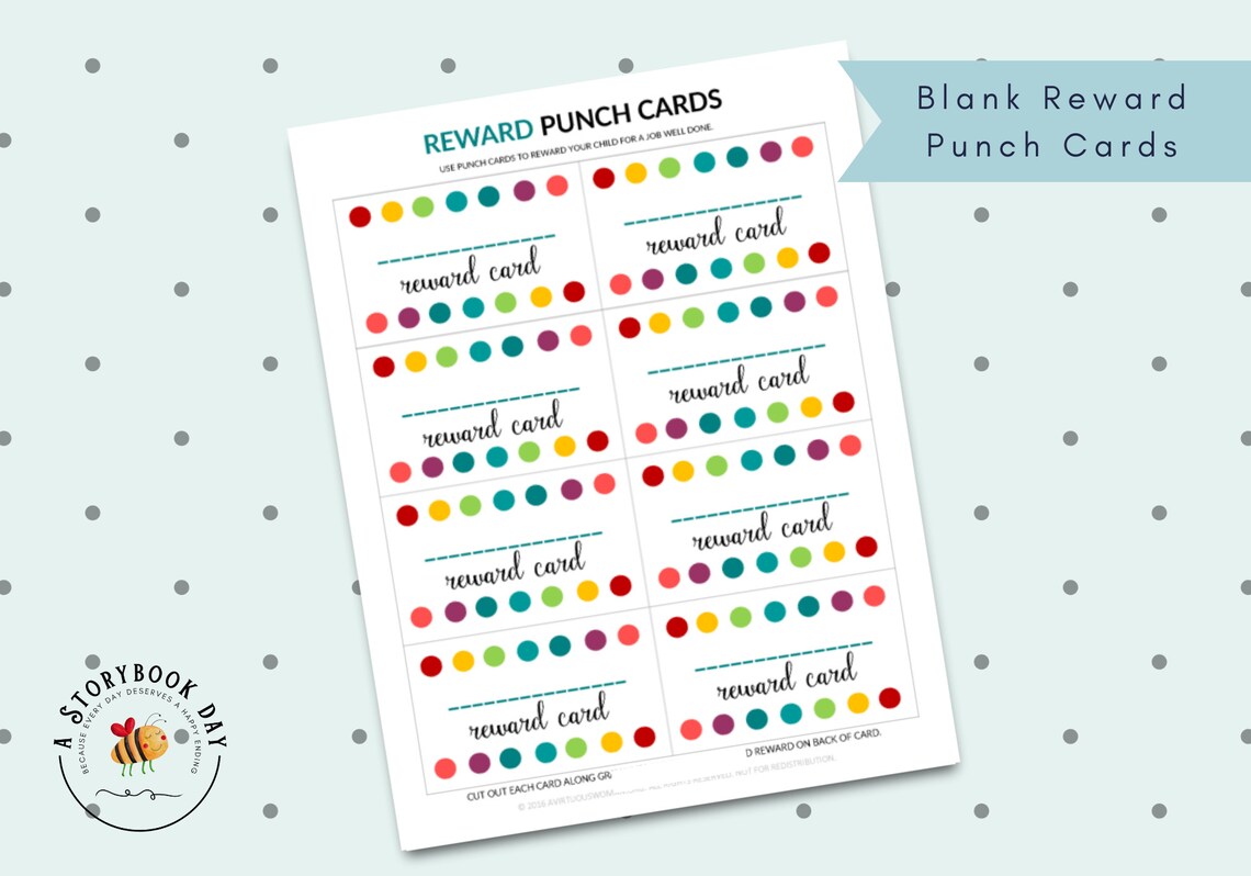 PDF: Blank Reward Punch Card - Etsy