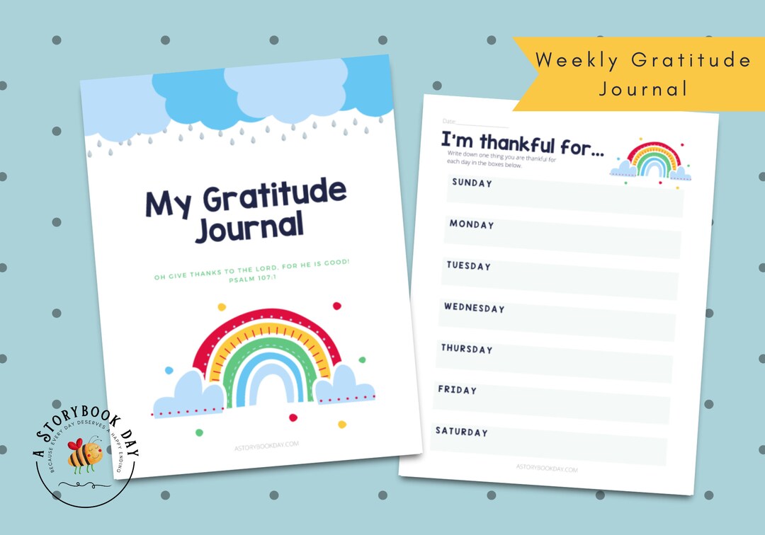 PDF: Kids Gratitude Journal | 54 Pages - Etsy