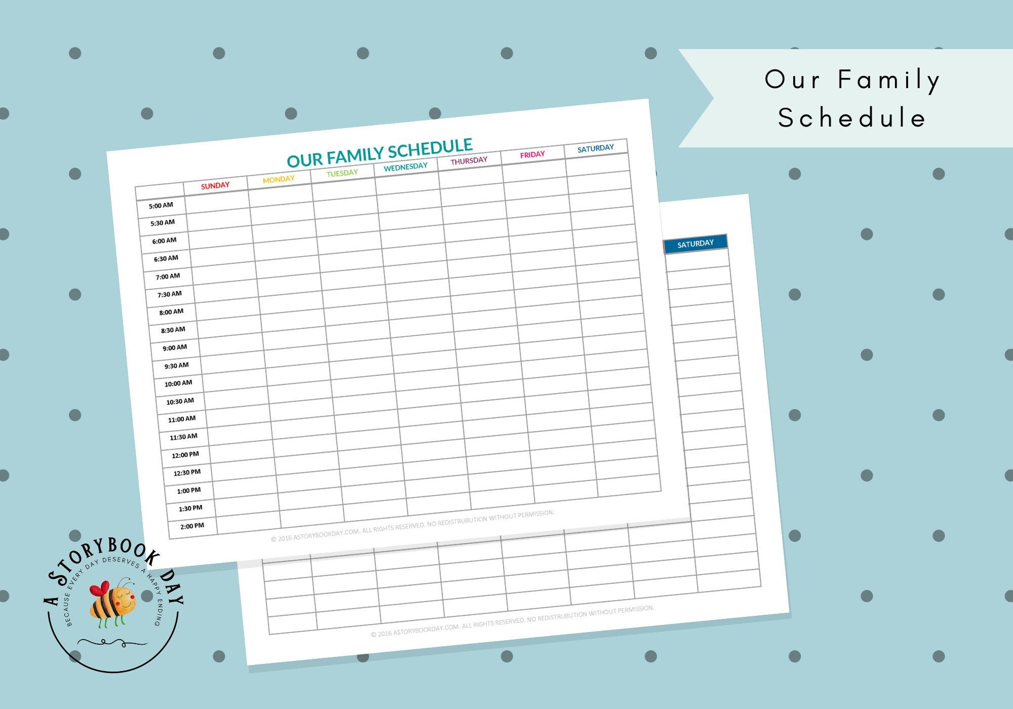 PDF: Our Family Schedule Chart - Etsy Australia