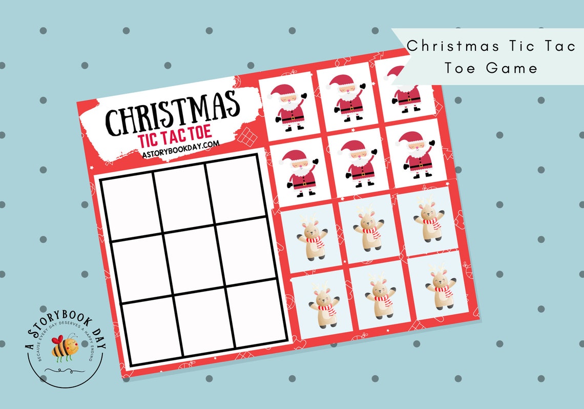 PDF: Christmas Tic Tac Toe Game | PDF | Printable Tic Tac Toe Game - Etsy