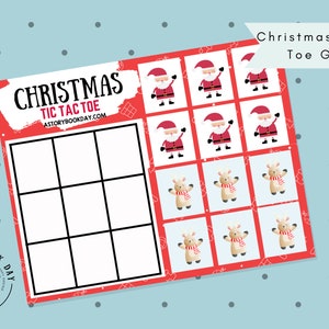 PDF: Christmas Tic Tac Toe Game | PDF | Printable Tic Tac Toe Game - Etsy