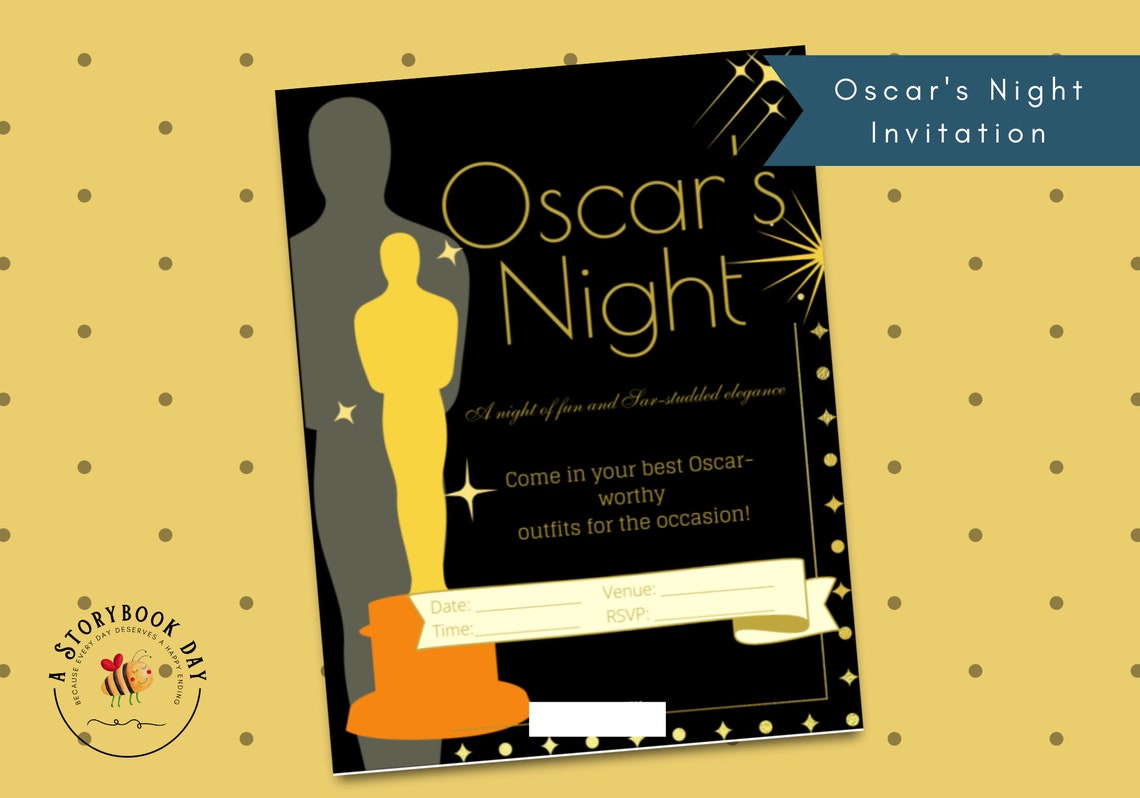 PDF: Oscar's Night Invitations | Oscar's Themed Party | Two Sizes | PDF ...
