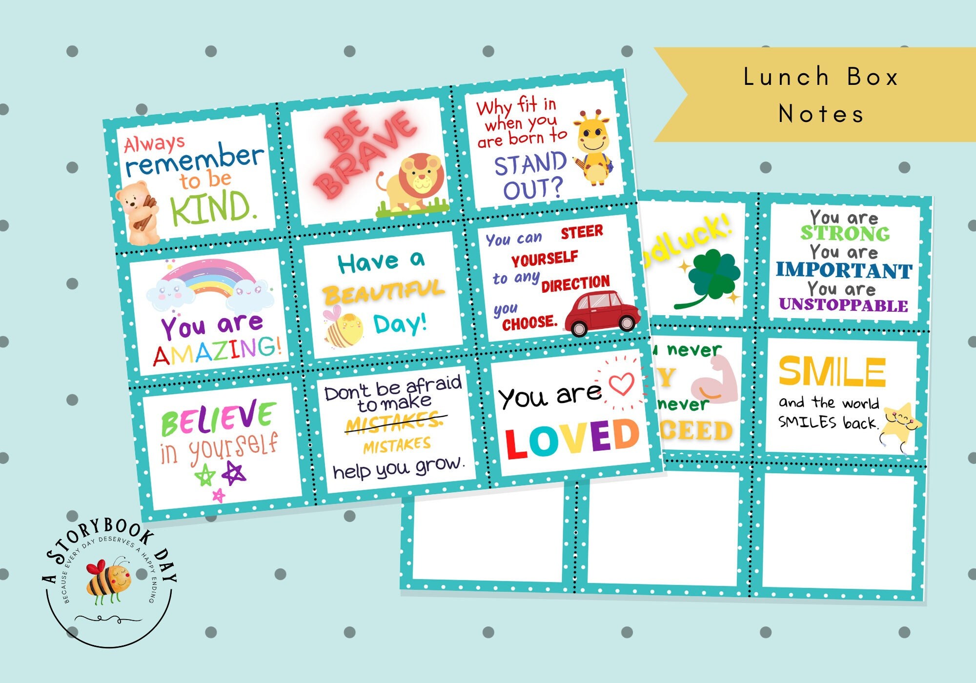 PDF: Fun Lunch Box Notes for Kids PDF - Etsy