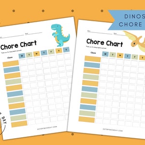 PDF: Dinosaurs | Chore Chart for Boys | Printable | Reward Chart - Etsy