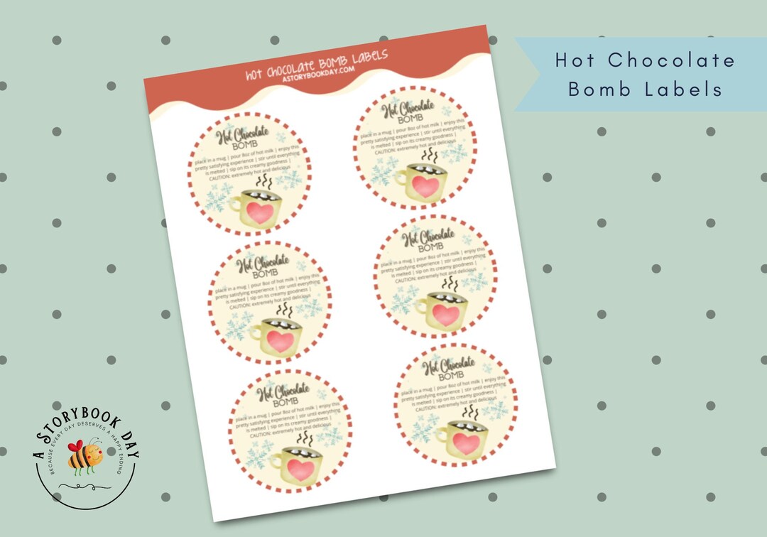 PDF: Hot Chocolate Bomb Labels | PDF - Etsy