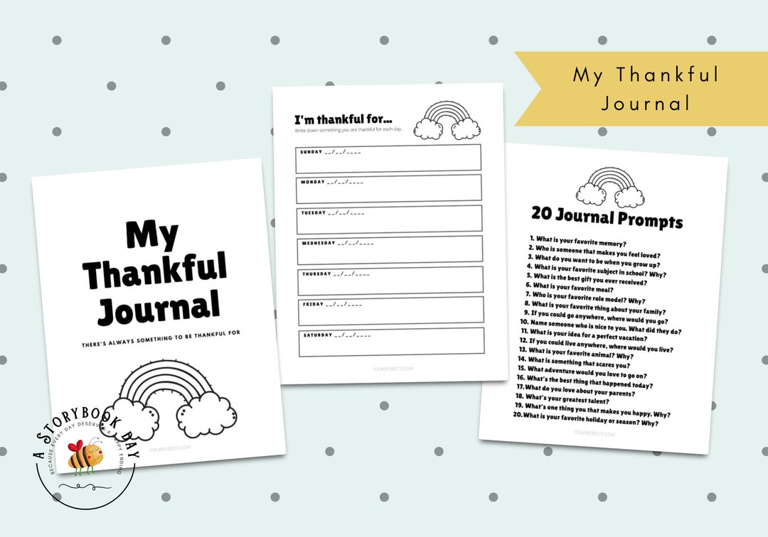 PDF: My Thankful Journal | 3 Pages - Etsy
