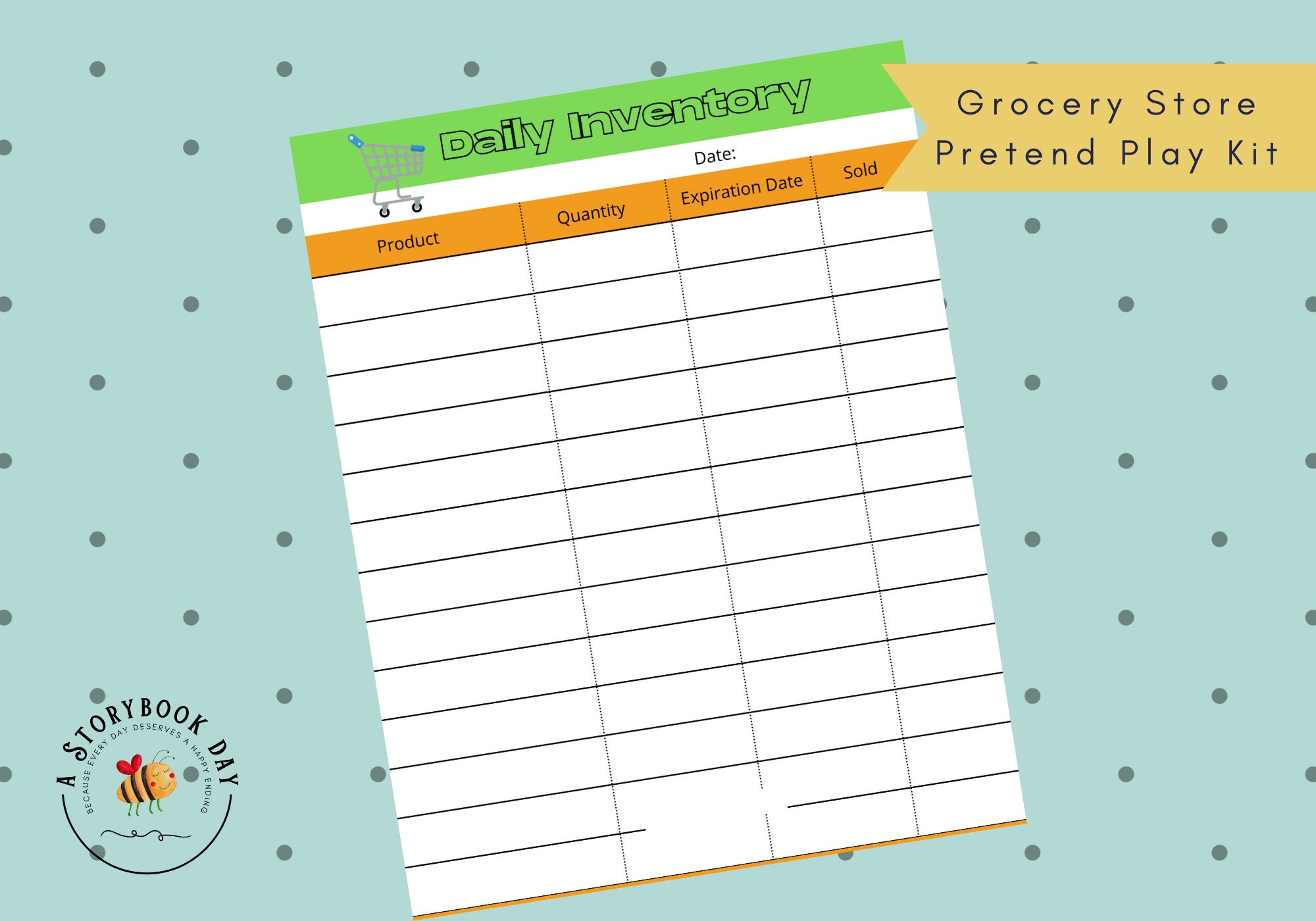 PDF: Grocery Store Pretend Play Kit for Kids - Etsy