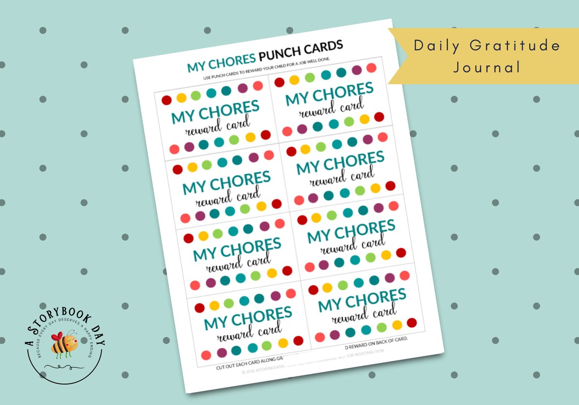 PDF: My Chores Punch Card | Reward Card for Kids - Etsy