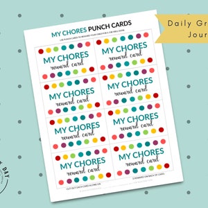 PDF: My Chores Punch Card | Reward Card for Kids - Etsy