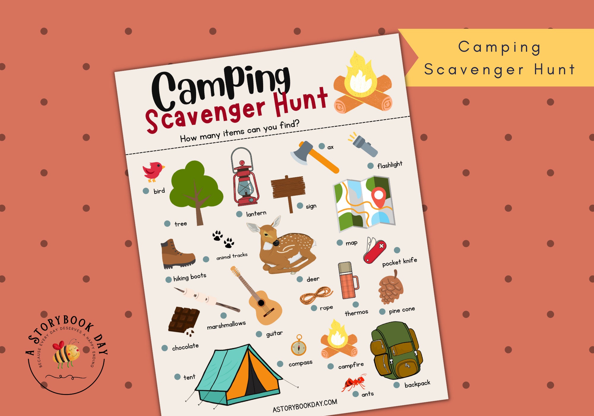 PDF: Camping Scavenger Hunt | Kids | Printable Games - Etsy