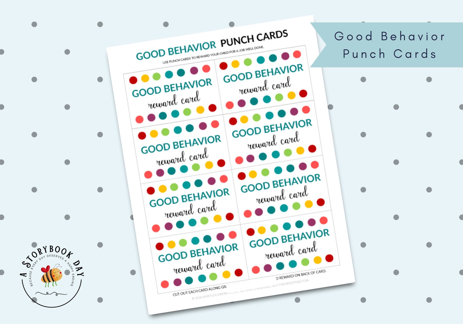 PDF: Good Behavior Punch Card | Reward Card for Kids - Etsy