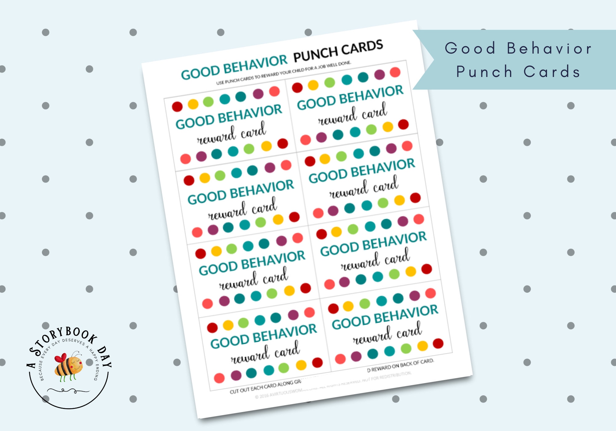 PDF: Good Behavior Punch Card | Reward Card for Kids - Etsy
