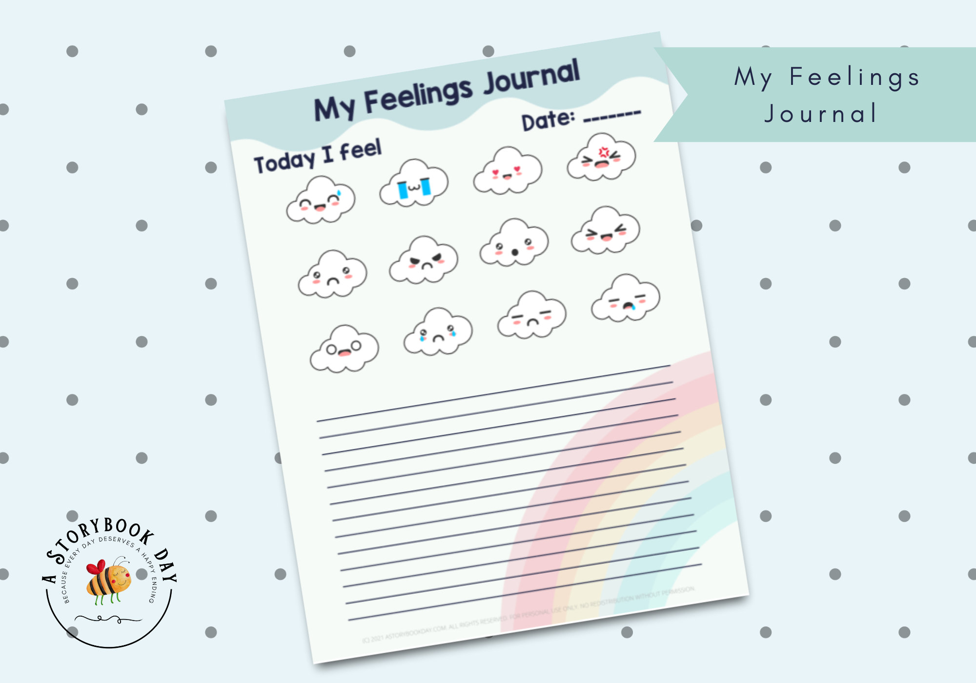 PDF: My Feelings Journal Rainbow Emojis PDF - Etsy