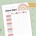 PDF: Boho Rainbows | Chore Chart for Girls | Printable | Reward Chart ...