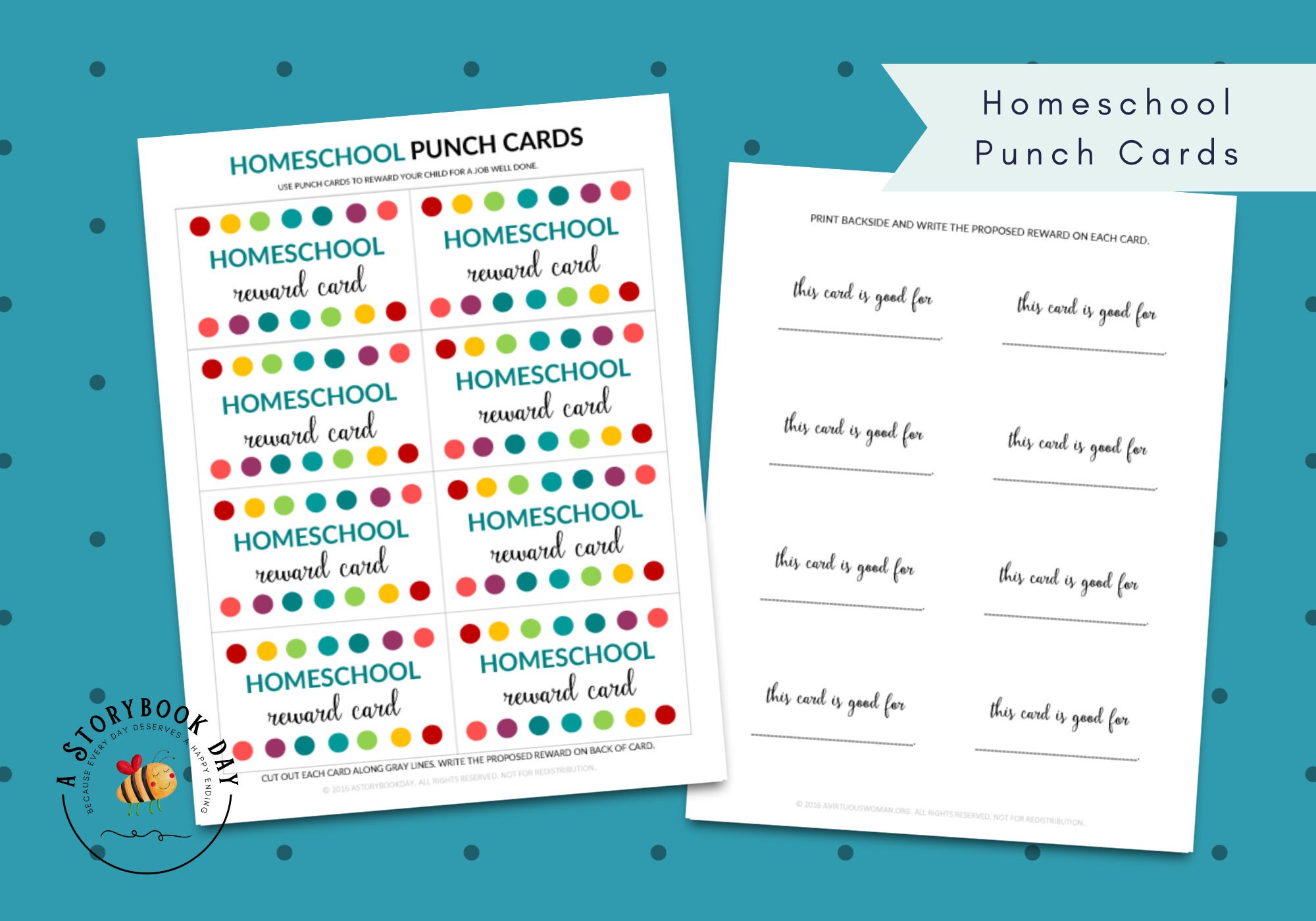 PDF: Homeschool Punch Card | Reward Card for Kids - Etsy Canada