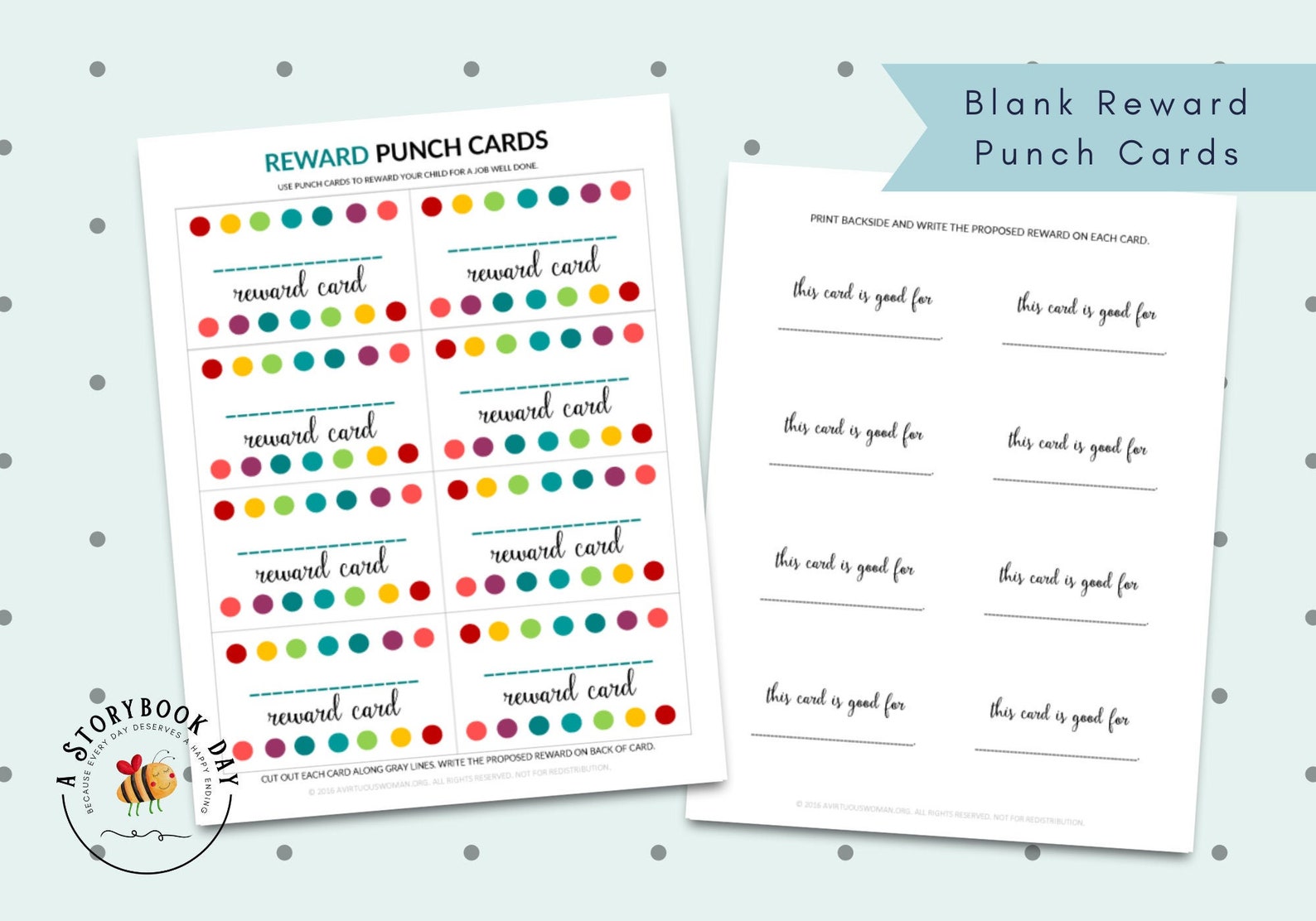 PDF: Blank Reward Punch Card - Etsy