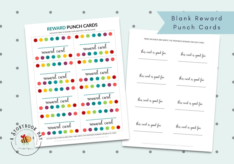 PDF: Blank Reward Punch Card - Etsy