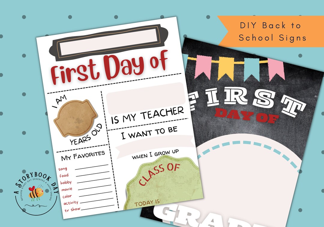 First Day of School Signs | Back to School Signs | Photo Keepsake ...