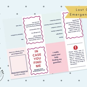 PDF: Lost Child Emergency Booklet | Preschoolers | PDF - Etsy