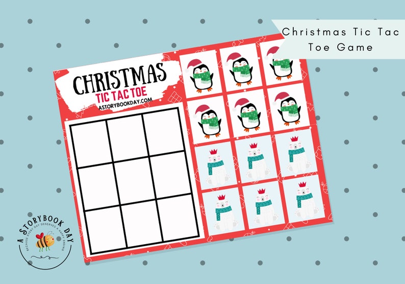 PDF: Christmas Tic Tac Toe Game | PDF | Printable Tic Tac Toe Game - Etsy