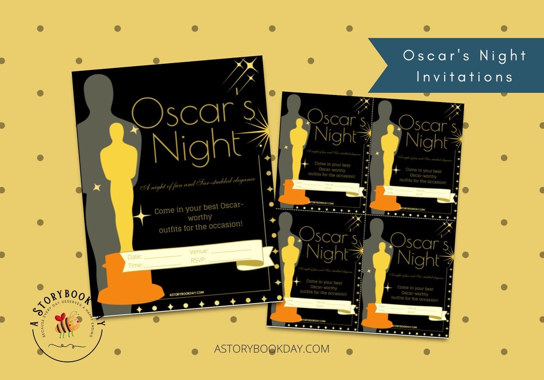 PDF: Oscar's Night Invitations | Oscar's Themed Party | Two Sizes | PDF ...
