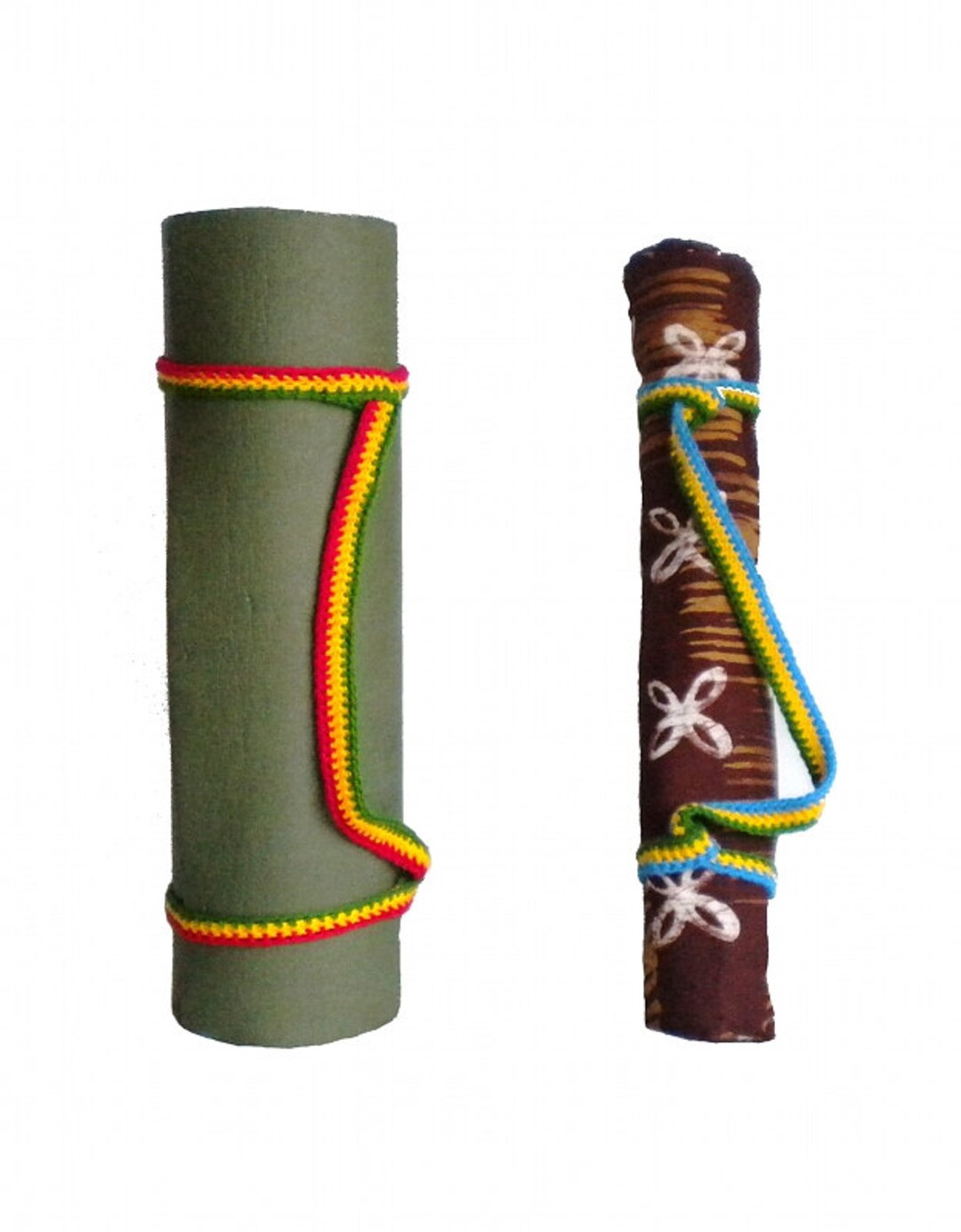 Set of 3 Adjustable Yoga Mat Straps, Hiking Mat Sling, Cultural Mat ...