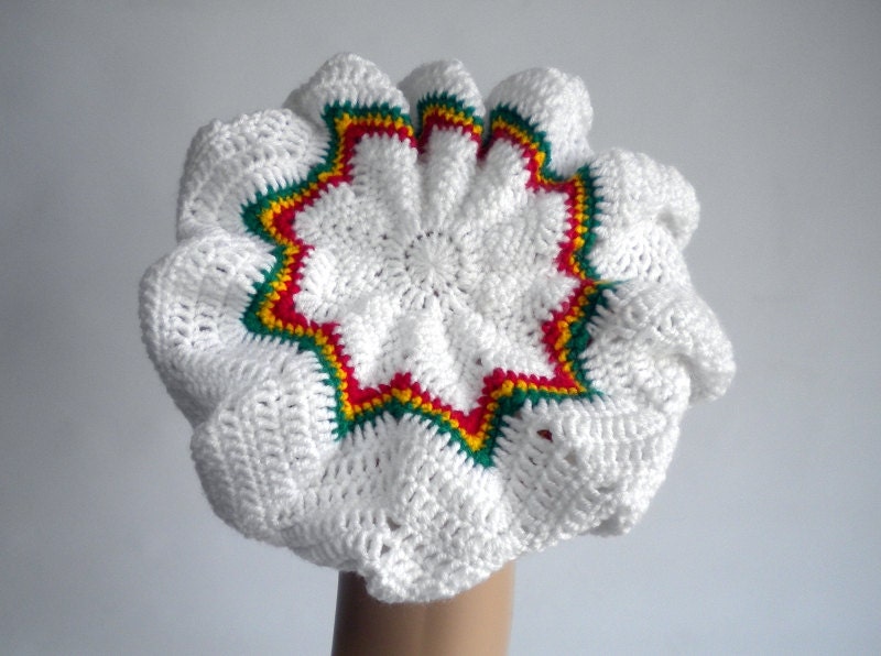 Chevron Beanie Rasta Hat Dreadlock Crown Slouchy Reggae Hat - Etsy