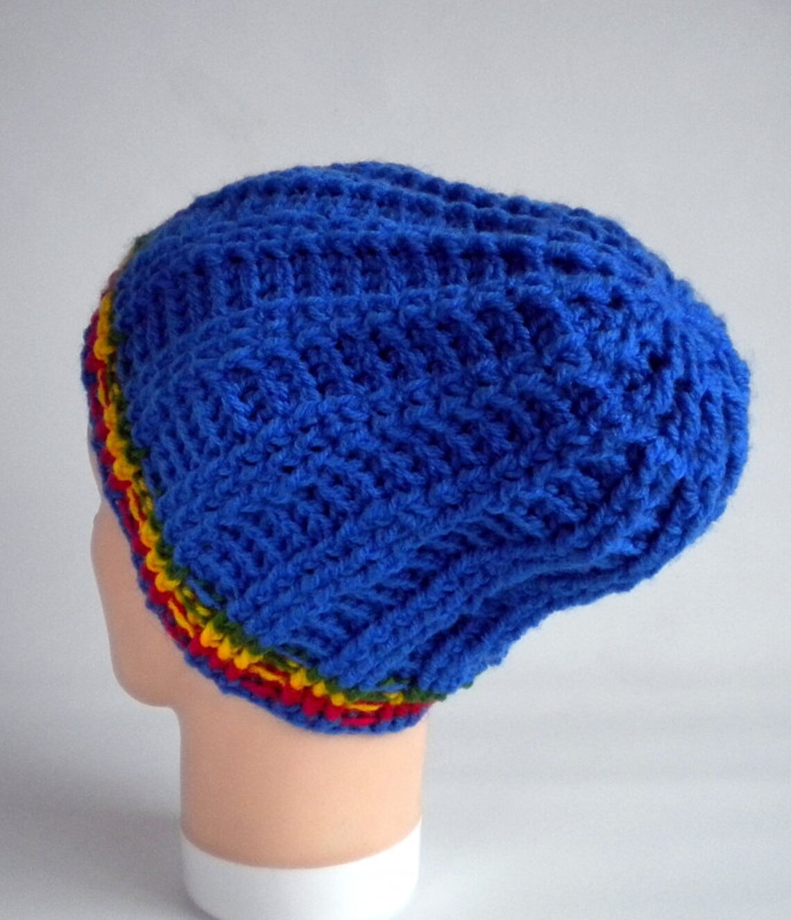 Rasta Beanie, Surf Hat, Custom Rasta Clothing, Crochet Reggae Beanie ...