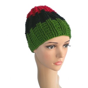 Rasta Beanie With Pan-african Movement Colors, African Crown, Rastafari ...