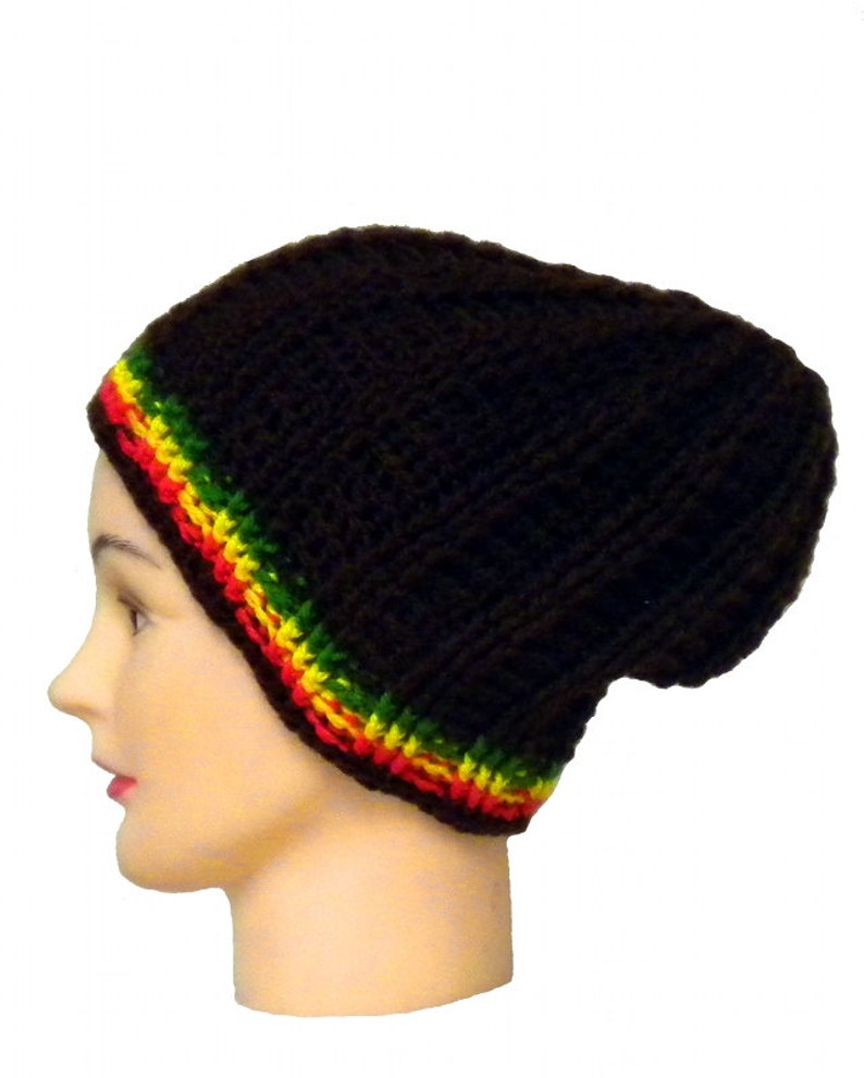 Rasta Beanie, Surf Hat, Custom Rasta Clothing, Crochet Reggae Beanie ...