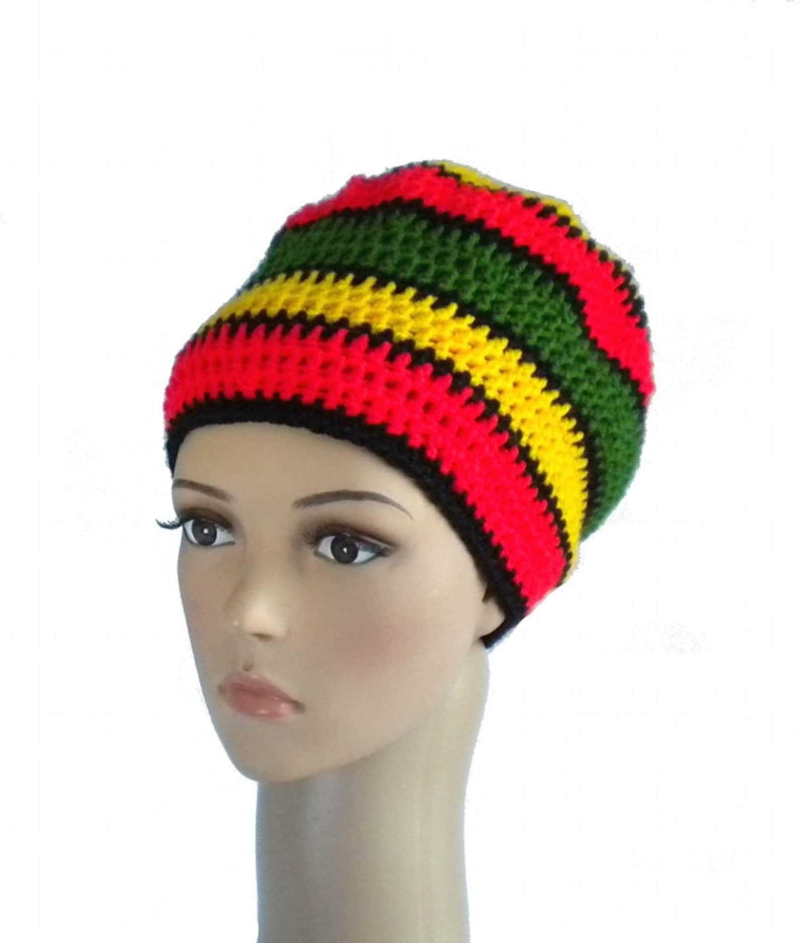 Rasta Hat, Dread Tam, Dreadlock Hat, Big Slouchy Beanie, Jamaica Africa ...