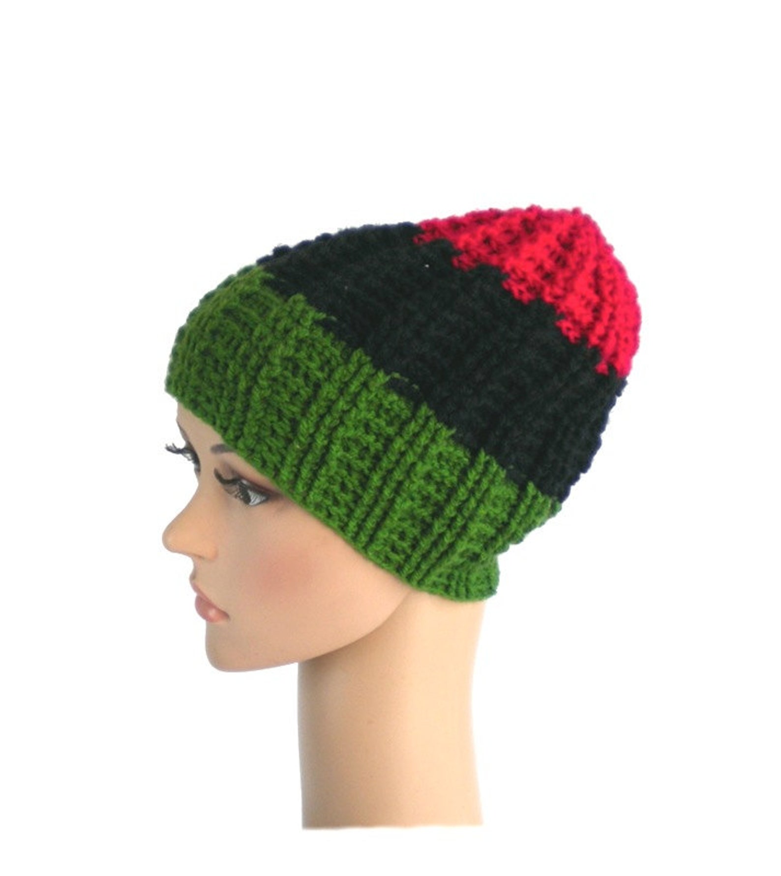 Rasta Beanie With Pan-african Movement Colors, African Crown, Rastafari ...