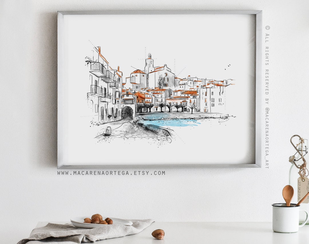 Cadaqués Painting Costa Brava Art Prints Cadaqués Sketching Cadaqués ...