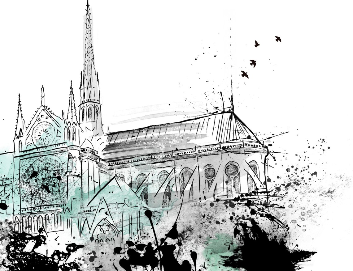 York Minster Cathedral England Sketch Print Church Prints - Etsy