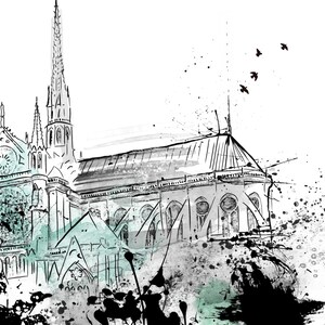 York Minster Cathedral England Sketch Print Church Prints Painting ...