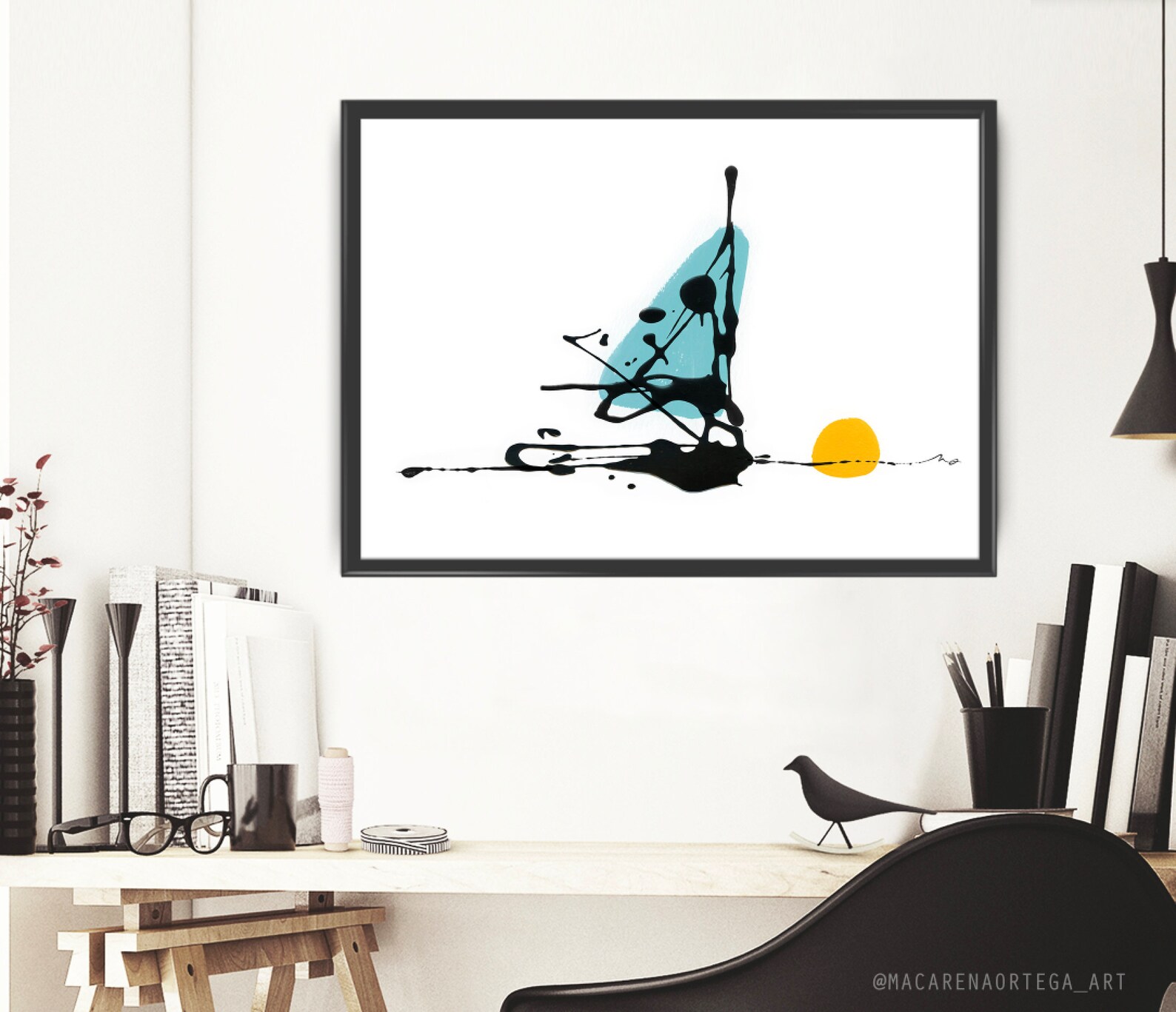 Sailboat Abstract Art Print Nautical Nº187 Abstract | Etsy