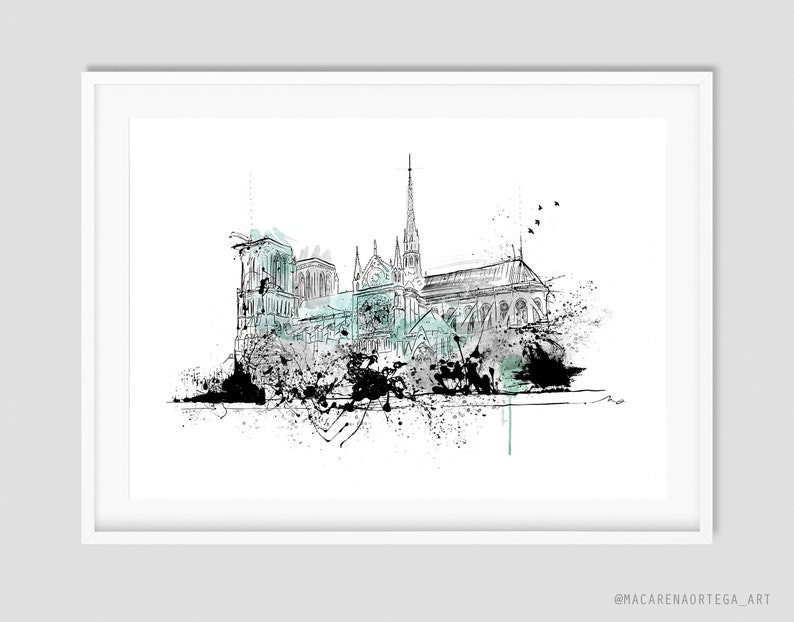 York Minster Cathedral England Sketch Print Church Prints - Etsy