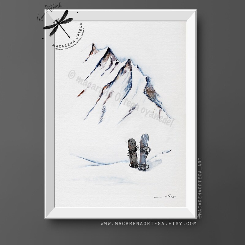Snowboard Art - Etsy