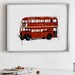 London Red Bus Print UK Double Decker Bus Poster Transport - Etsy
