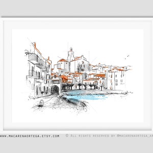 Cadaqués Painting Costa Brava Art Prints Cadaqués Sketching Cadaqués ...
