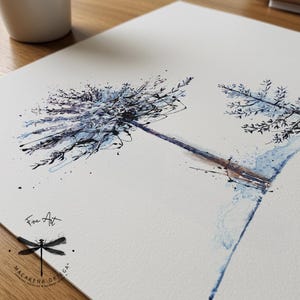 Araucaria Tree Watercolor Art Print Chile Lonquimay Landscape | Winter ...