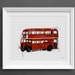 London Red Bus Print UK Double Decker Bus Poster Transport - Etsy