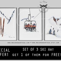 Ski Prints - Etsy