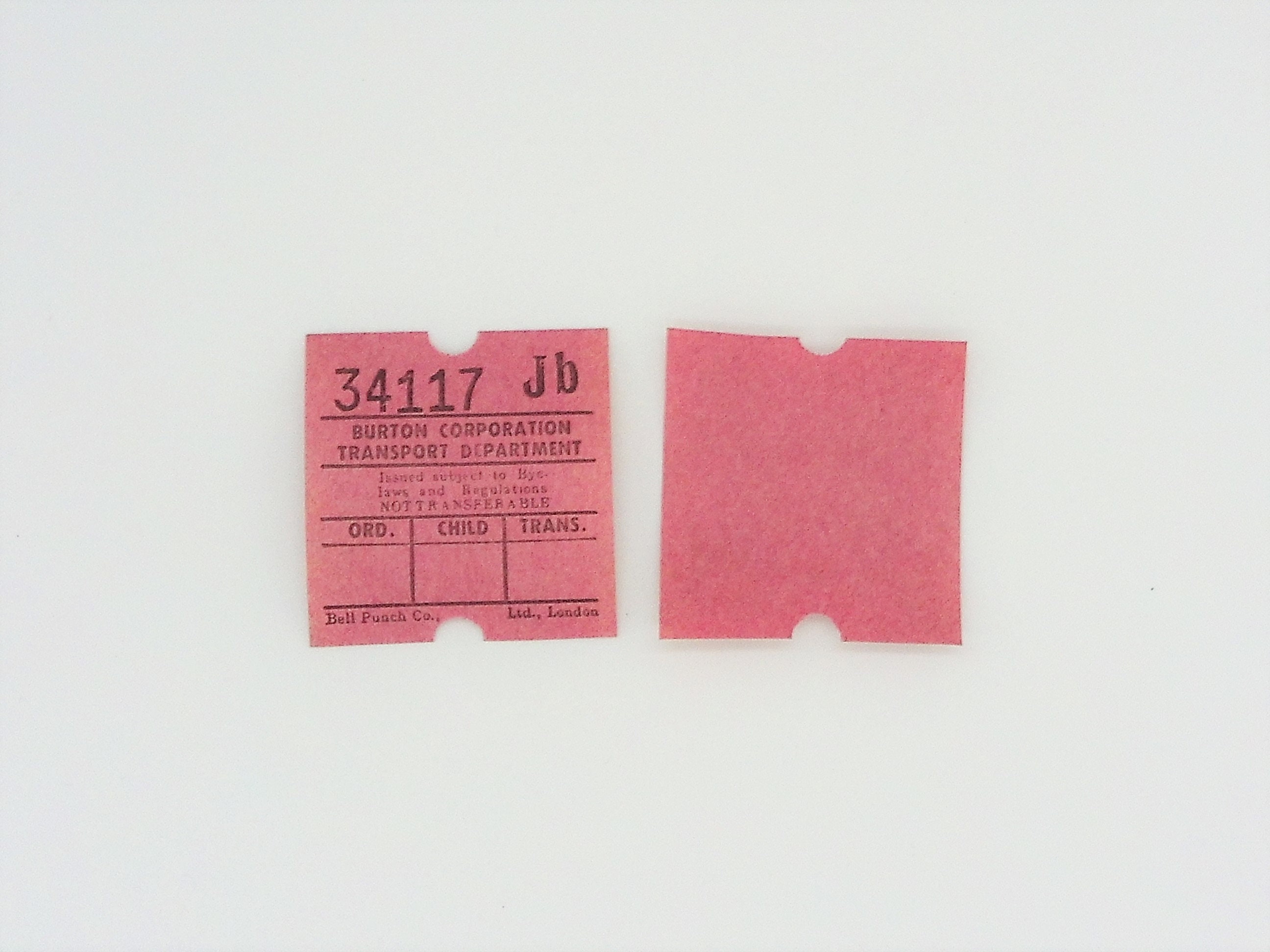 Vintage Pink Bus Tickets: Pack of 20 Unused Tickets From the UK. Paper ...